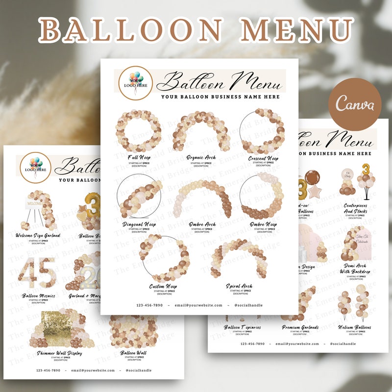 Valentine Balloons Menu - Etsy