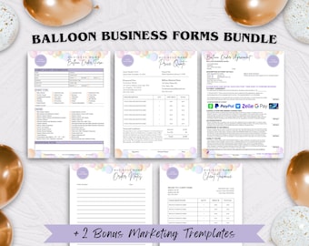 BALLOON INVENTORY TRACKER Template, Balloon Invoice, Event Decor ...