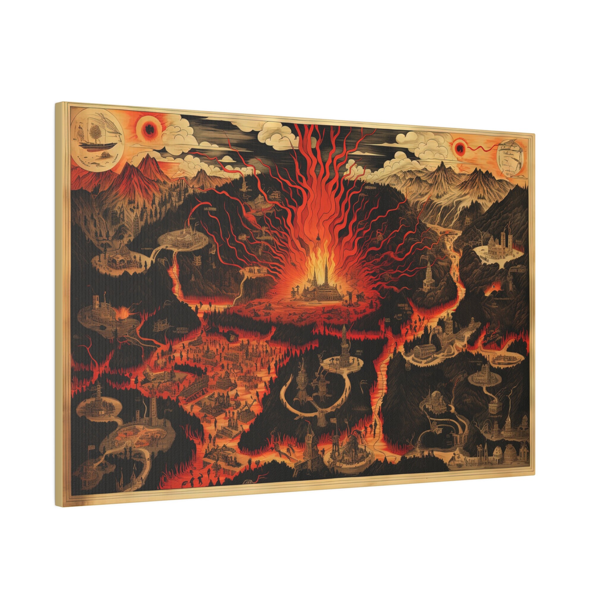 Cartography Maps for the Soul - Hell #1 Matte Canvas 24x16 - Etsy