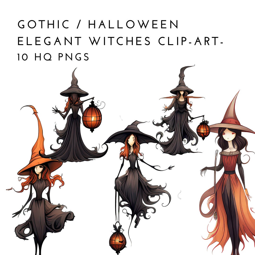 Luxe Witch Illustrations | Set of 10 | Colored Artistry | Magical ...