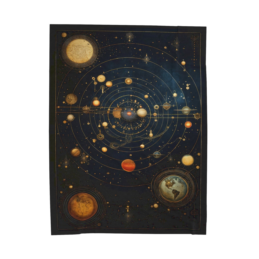 Space Navigation Map Velveteen Plush Blanket - Etsy