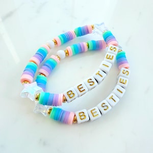Kids Besties Bracelet Set Customized Best Friends Bracelet BFF ...