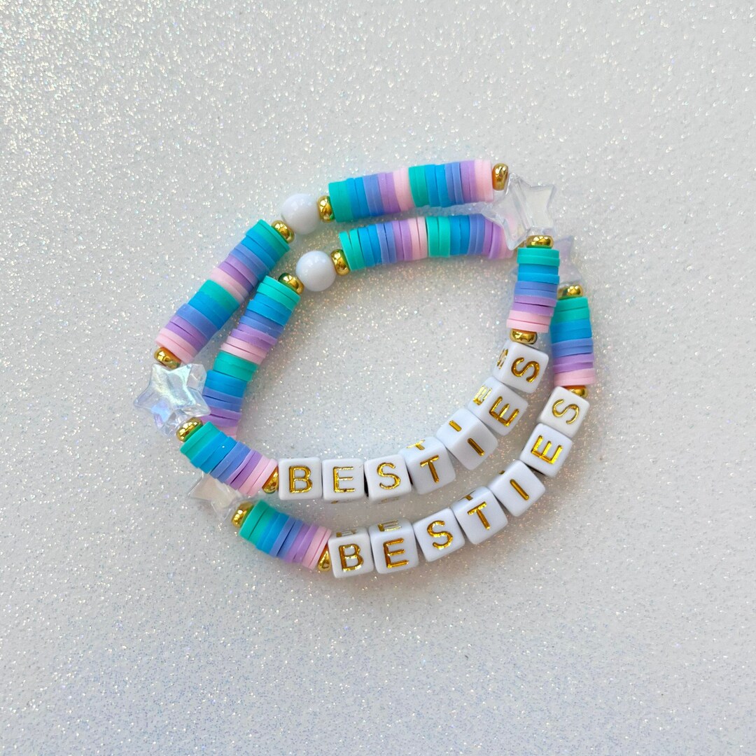Kids Besties Bracelet Set Customized Best Friends Bracelet BFF ...