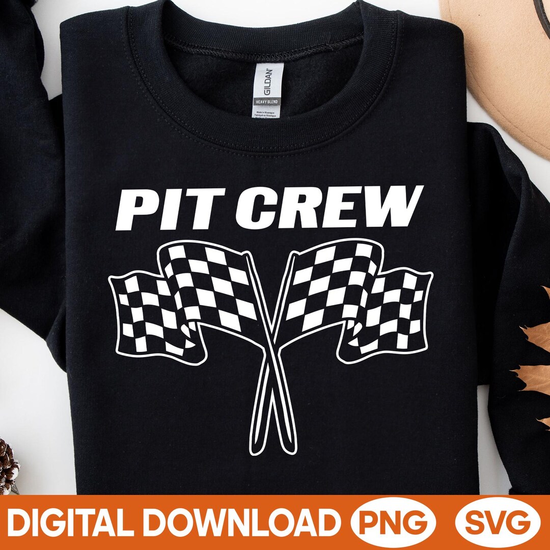 Pit Crew PNG SVG, Matching Race Car Shirt Design, Checkered Flag ...