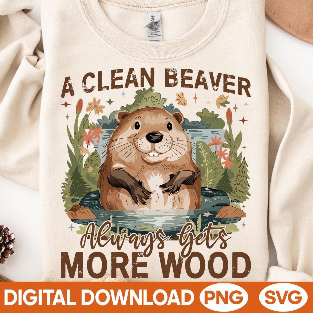 A Clean Beaver Always Gets More Wood PNG & SVG | Funny Sarcastic Adult ...