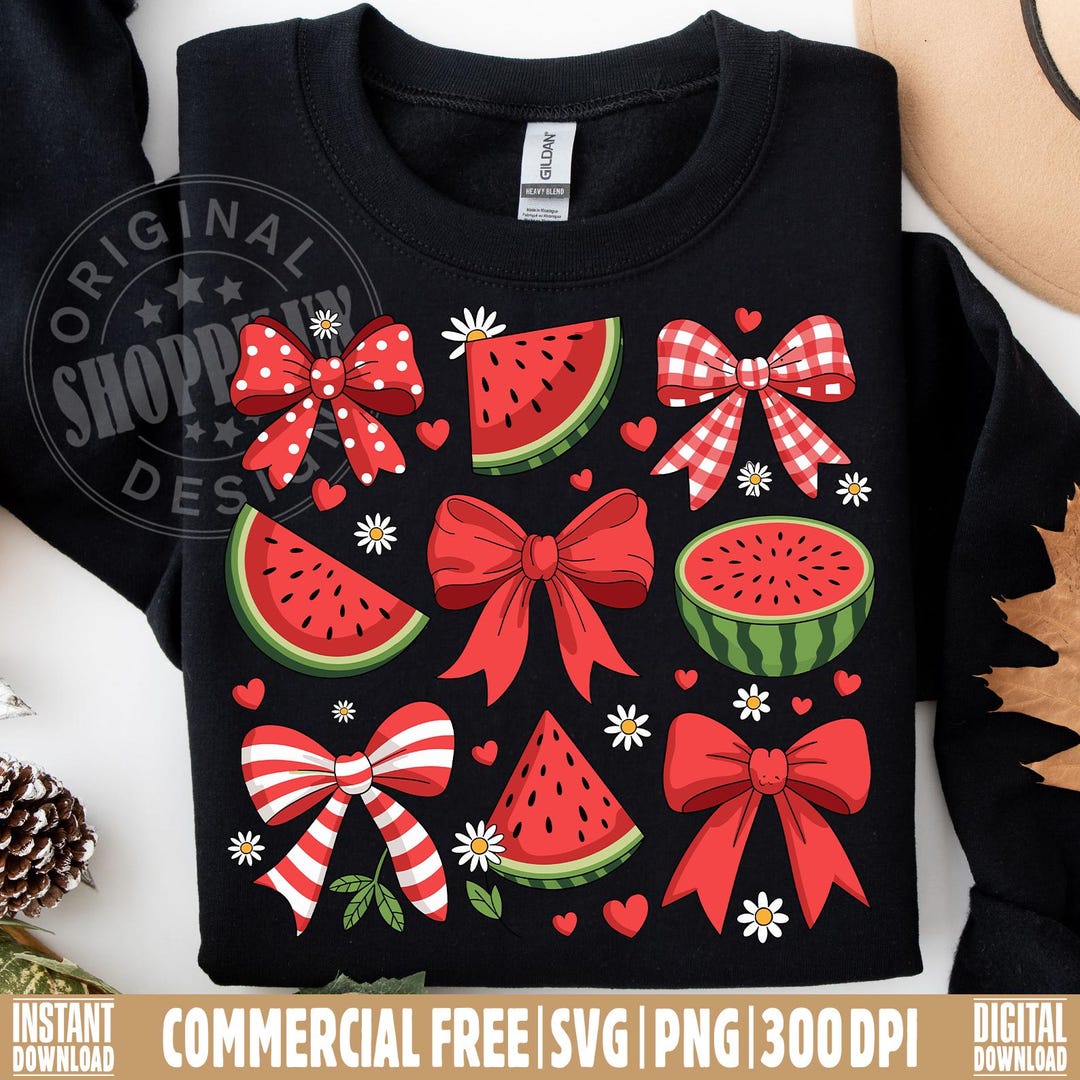 Coquette Watermelon PNG & SVG T-shirt Design, Preppy Mama Watermelon ...