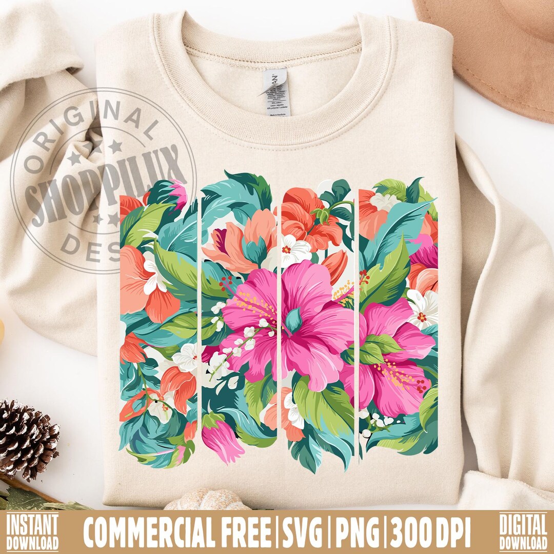 Preppy Floral Brushstroke PNG & SVG T-shirt Design, Boho Floral Mama ...