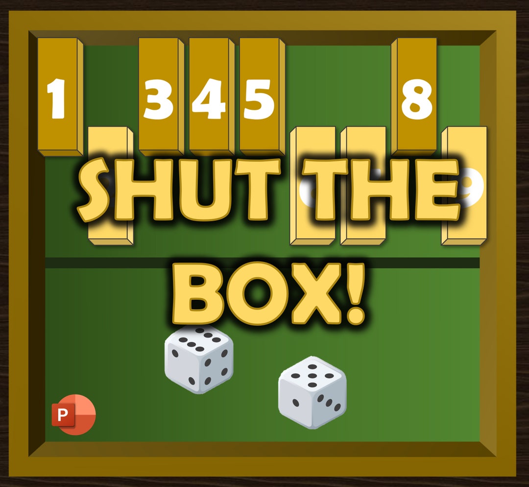 SHUT THE BOX! the Traditional Game on Powerpoint for 1 to 4 Players (or ...