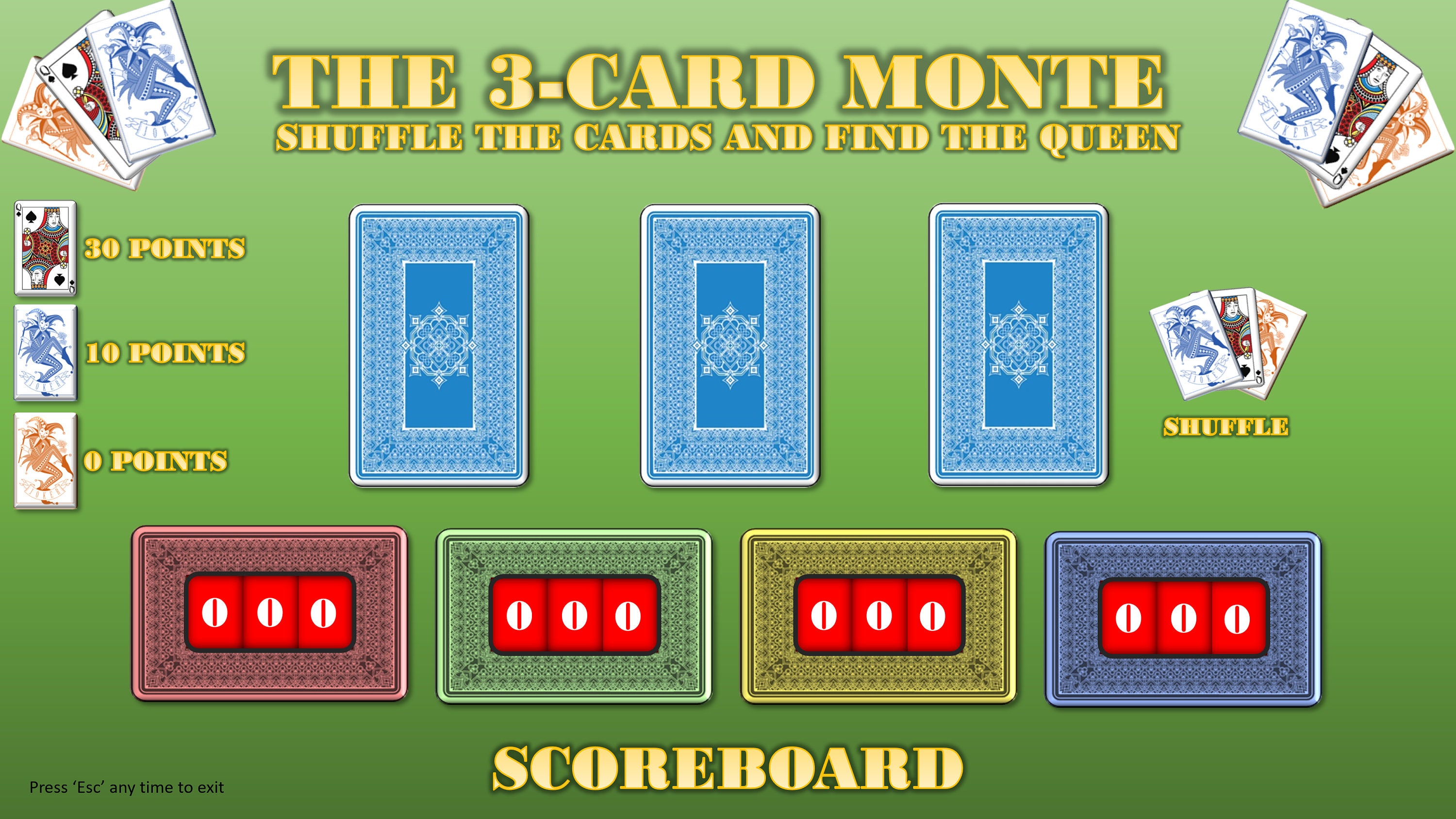 THE 3-CARD MONTE - A Multi-player Powerpoint Card Game. Sometimes ...