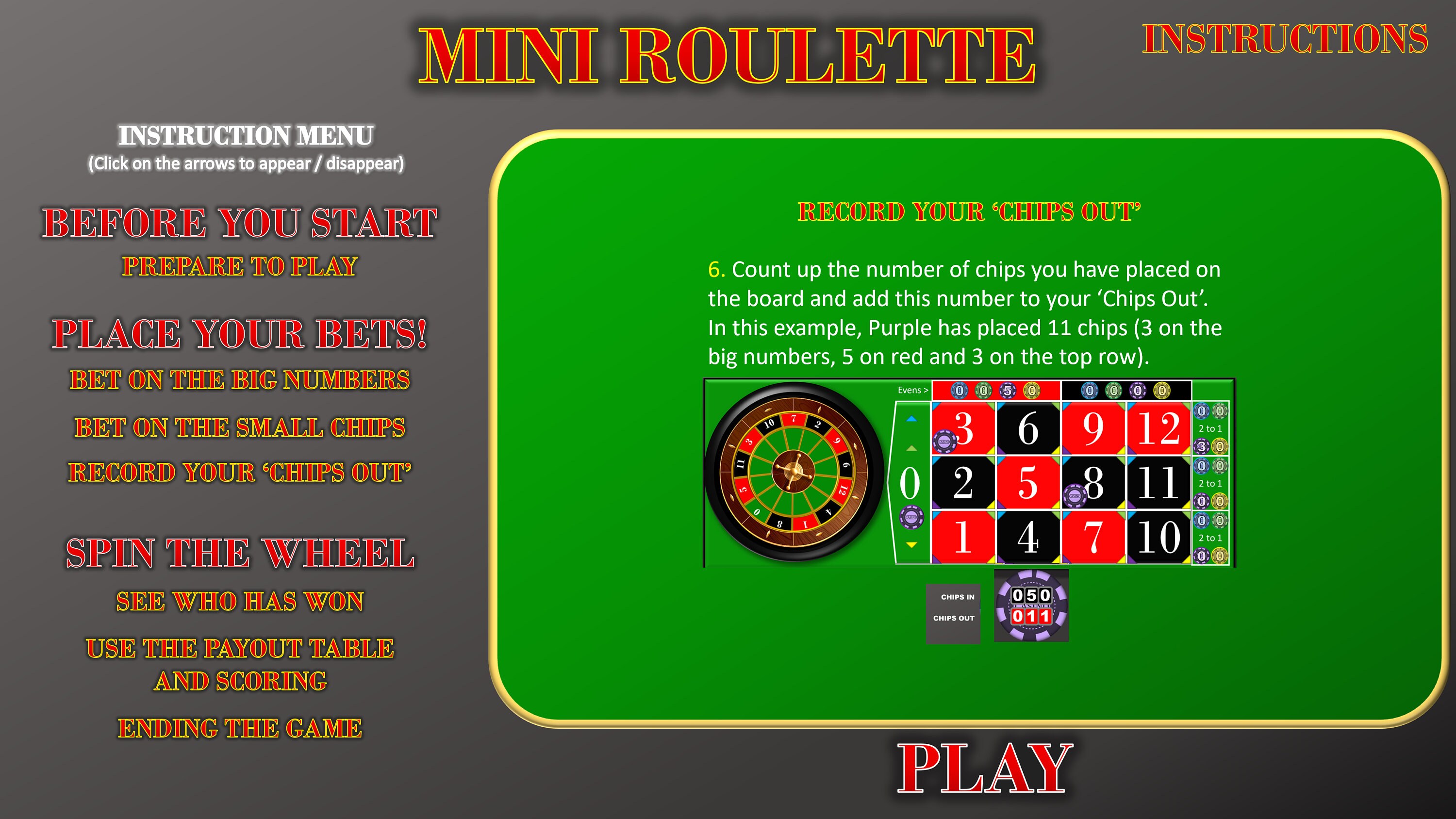 MINI ROULETTE - A Fully Playable but Smaller Powerpoint Version of ...