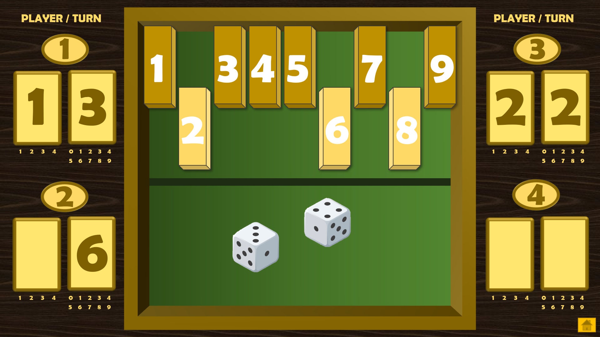 SHUT THE BOX! the Traditional Game on Powerpoint for 1 to 4 Players (or ...