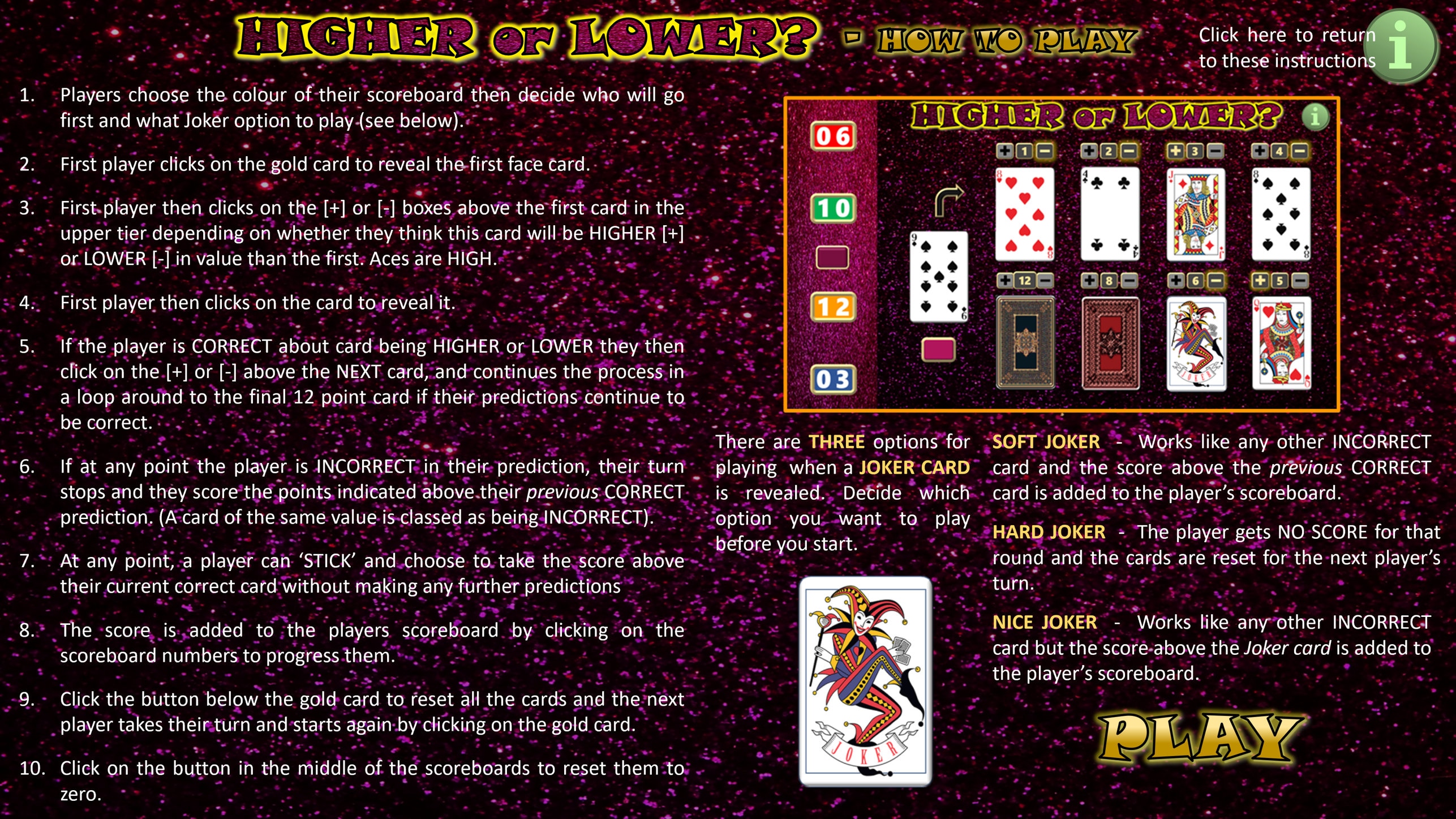 HIGHER or LOWER - A Powerpoint Game Based on Tv's 'play Your Cards ...