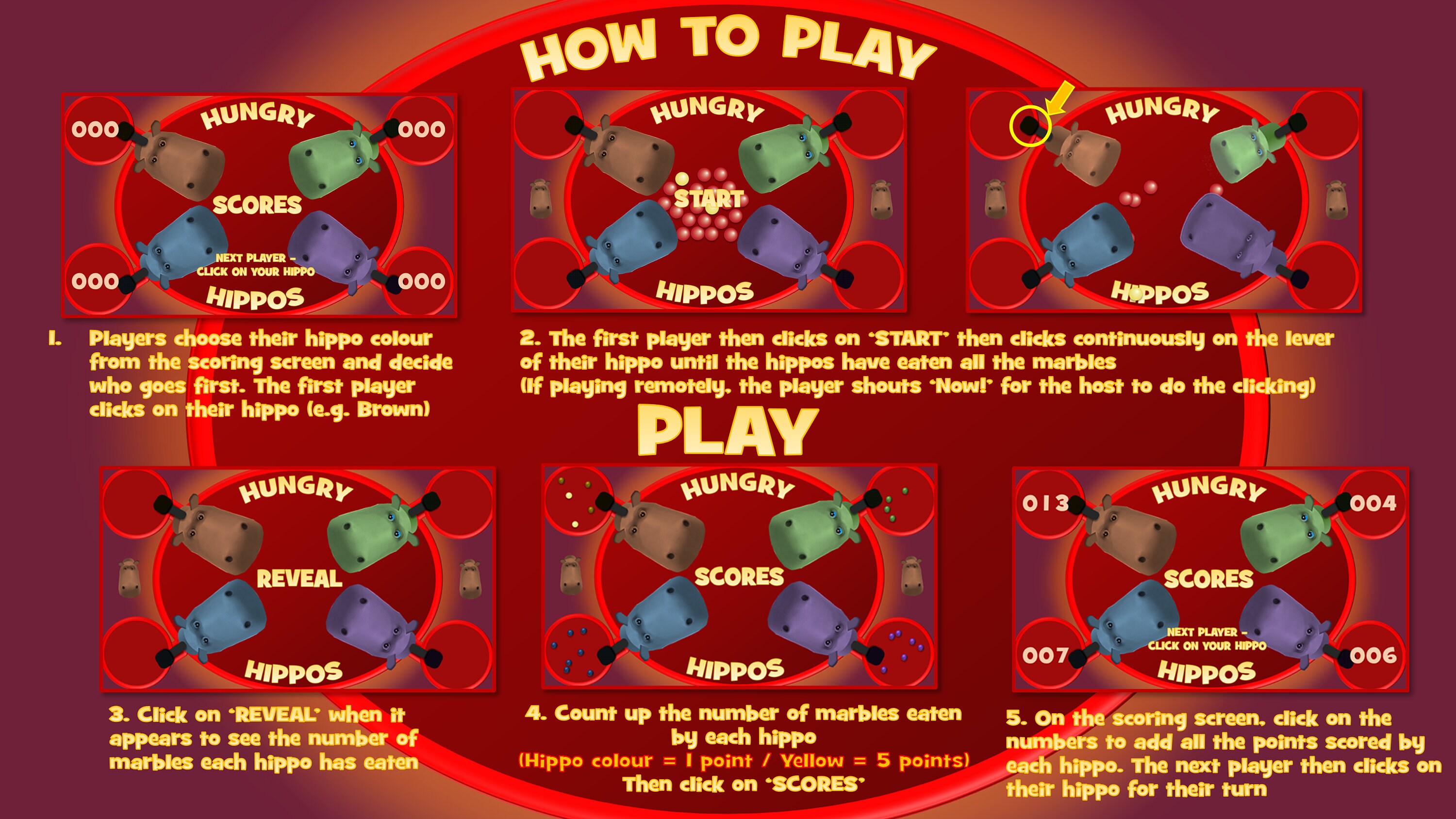 HUNGRY HIPPOS - A Powerpoint Version of the Action Game for up to 4 ...