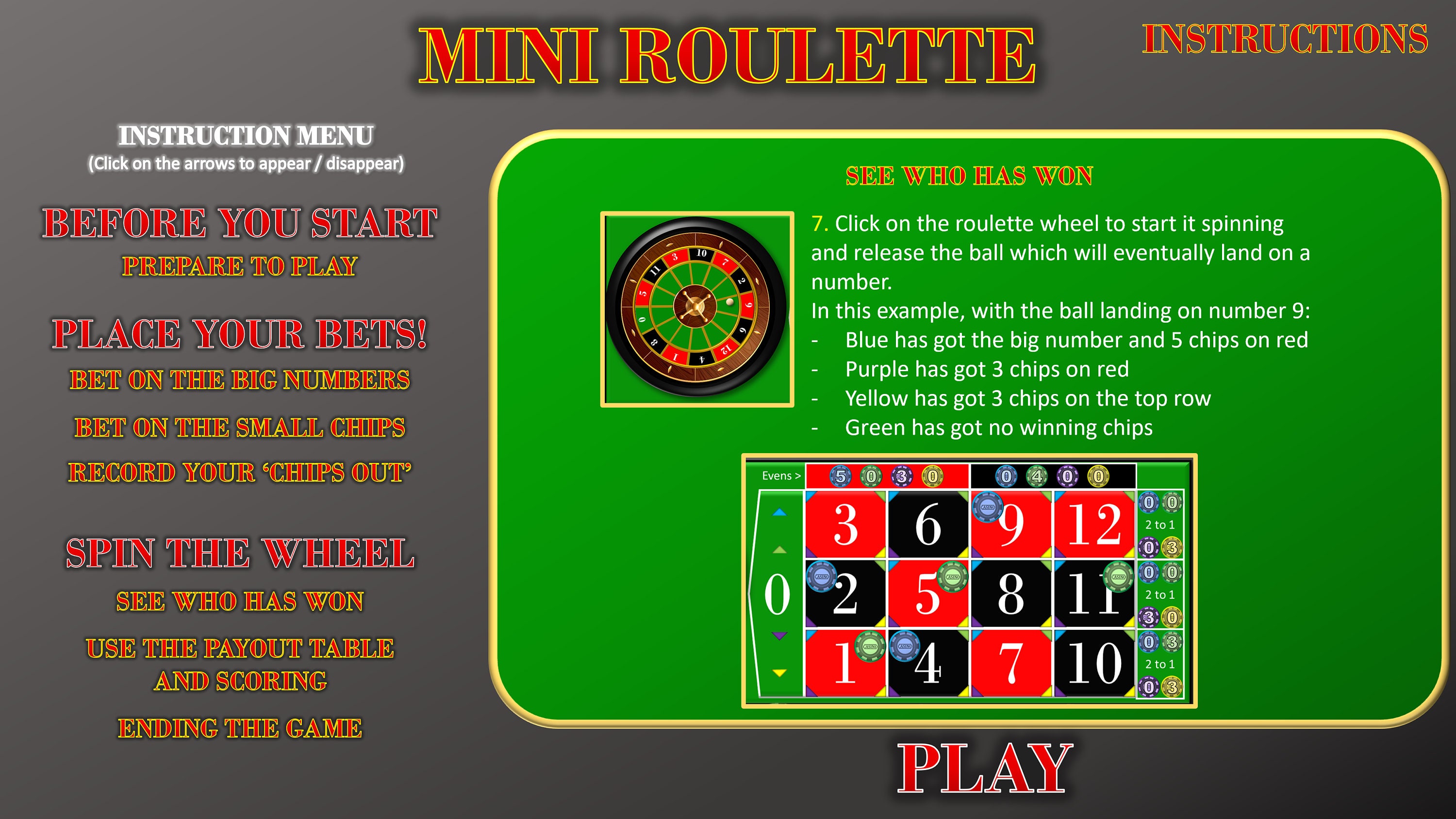 MINI ROULETTE - A Fully Playable but Smaller Powerpoint Version of ...