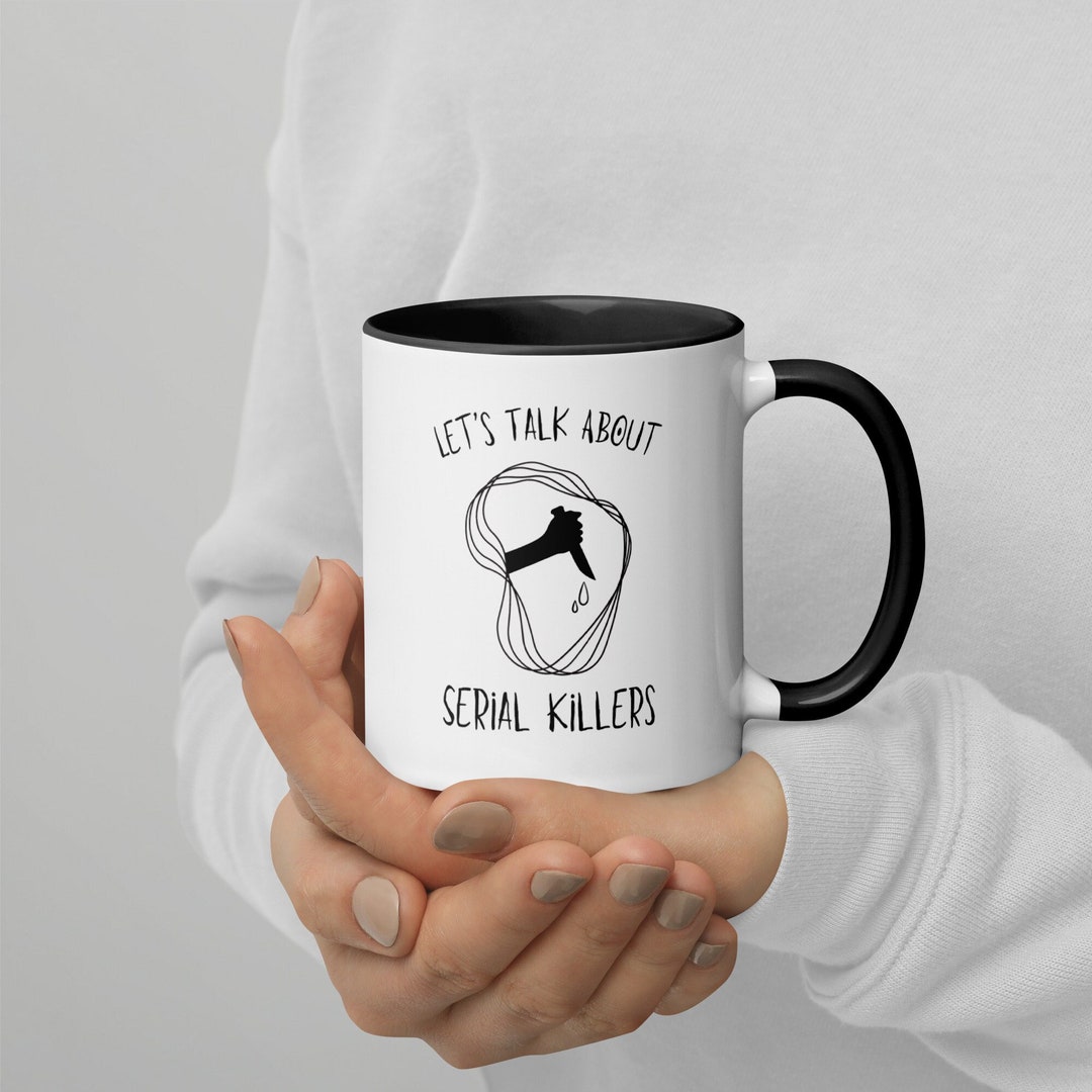 Let's Talk About Murder Mug With Color Inside - Etsy