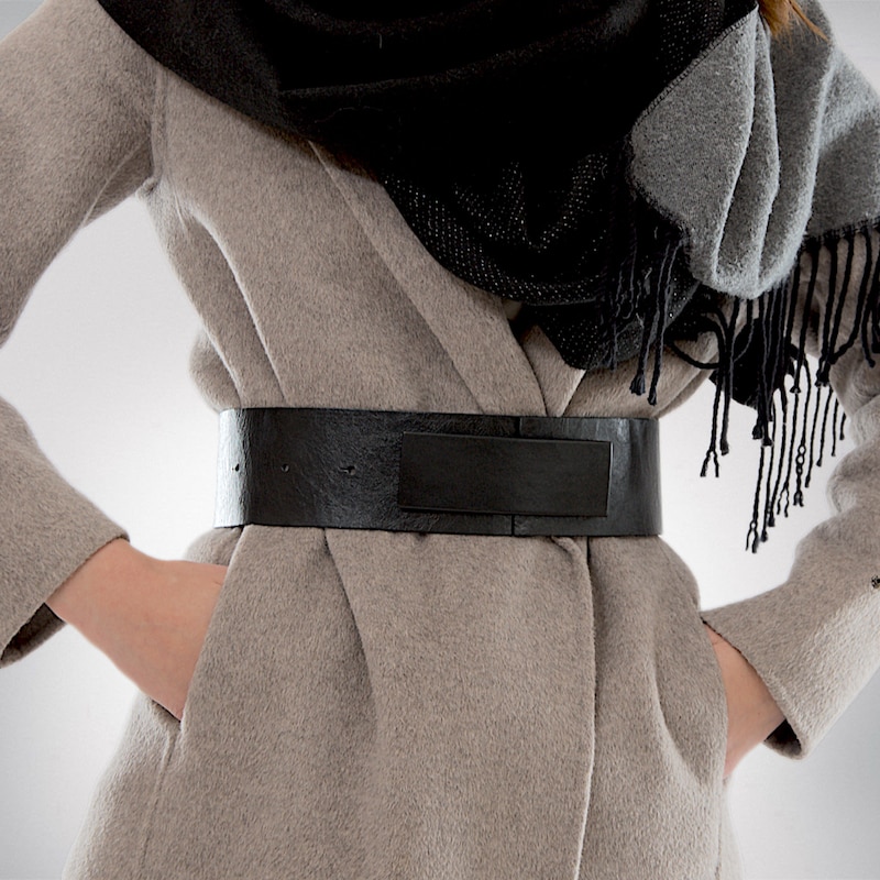 Wide Leather Belt - Etsy