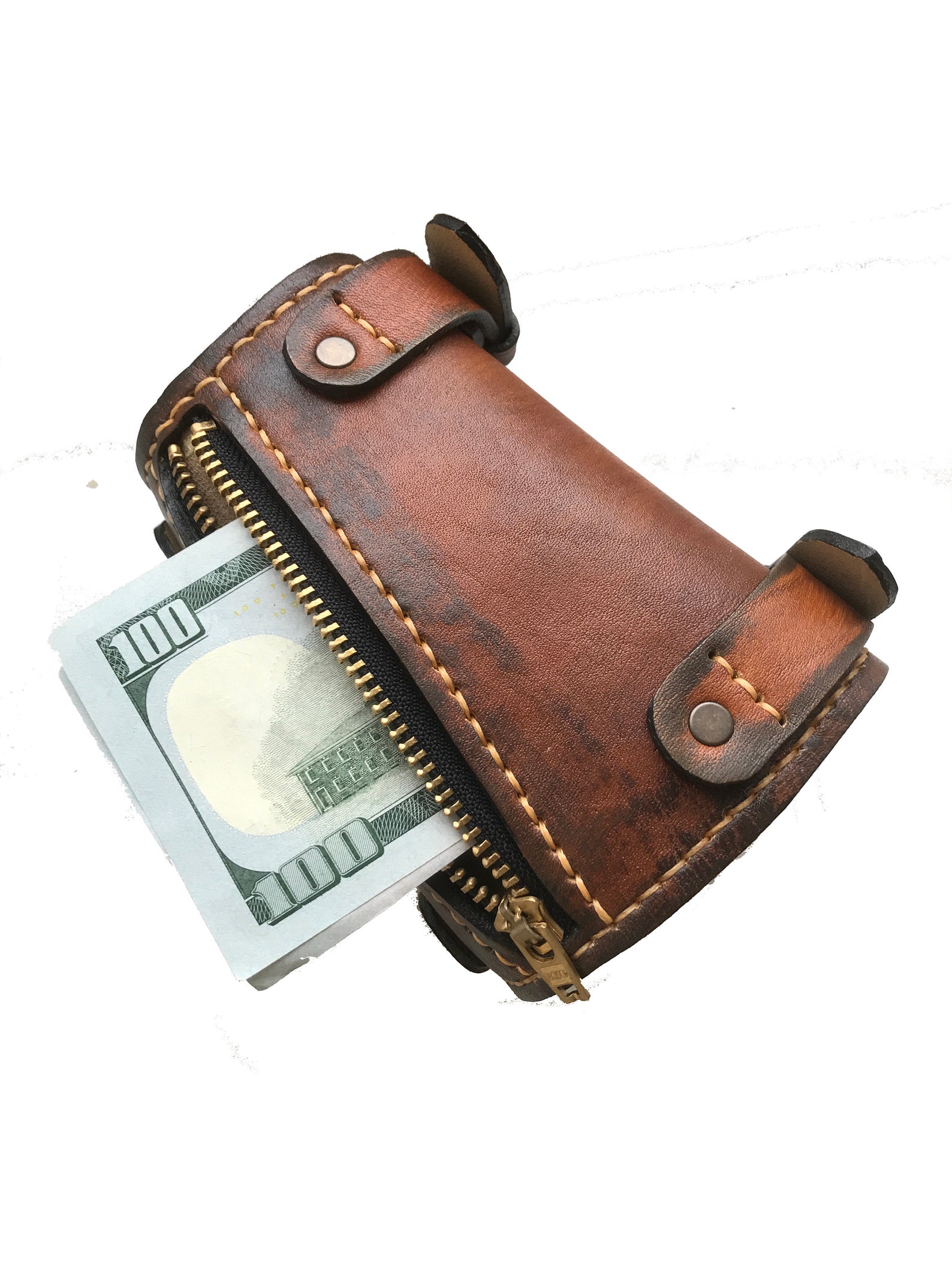 Wrist Wallet Leather Mens Leather Cuff Travel Wallet 3rd Anniversary ...