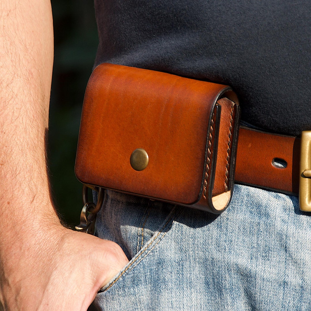 Leather Pouch Belt Bag for Men, EDC Pouch Leather, Belt Wallet ...