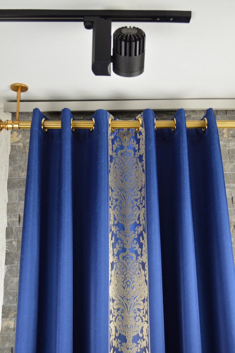 Luxury Gold Design Modern Drapes. Custom Gold Drapes, Curtains, Panels ...