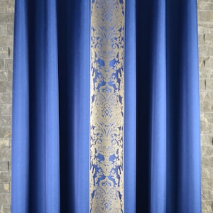 Luxury Gold Design Modern Drapes. Custom Gold Drapes, Curtains, Panels ...