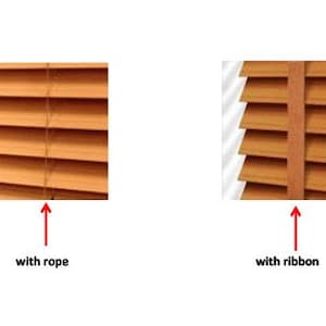 Luxury Real Wood , 50 Mm Wooden Blinds 11 Color Options , With String ...