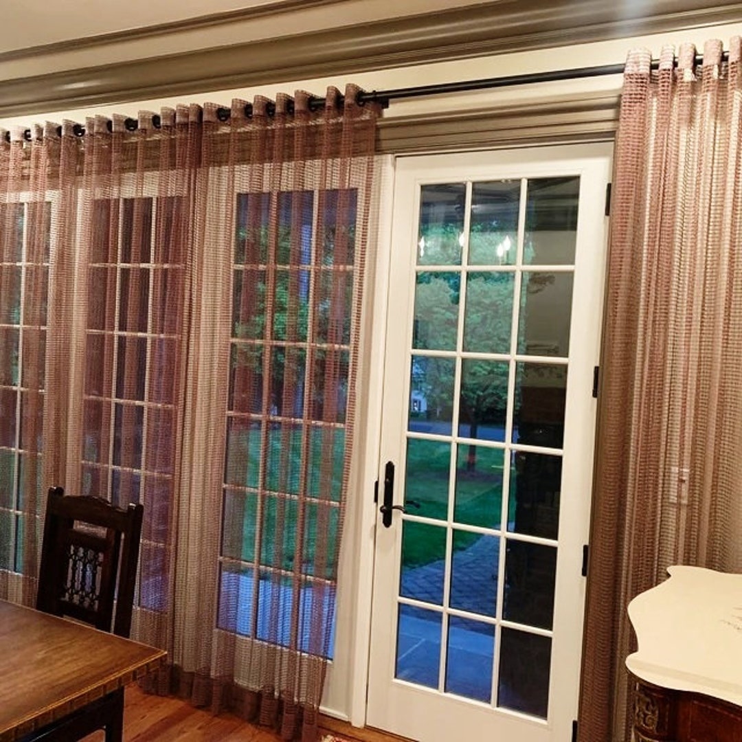 Fish Net Sheer Curtain. 10 Color Options. Custom Drapes, Curtains ...