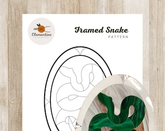 Stained Glass Pattern, Digital Download, Snake Pattern, Stained Glass ...