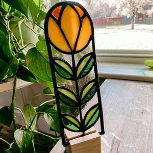 Stained Glass Pattern // DIGITAL DOWNLOAD - Tulip Flower - Etsy