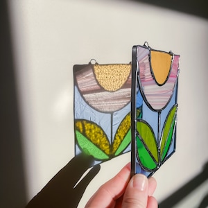 Stained Glass Pattern // DIGITAL DOWNLOAD - Square Flower - Etsy