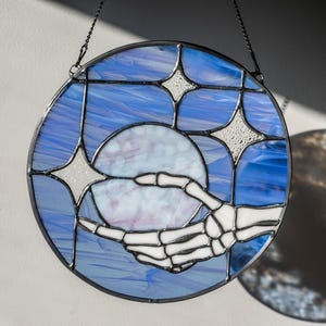 Starry Skeleton Hand Stained Glass Pattern // DIGITAL DOWNLOAD - Etsy