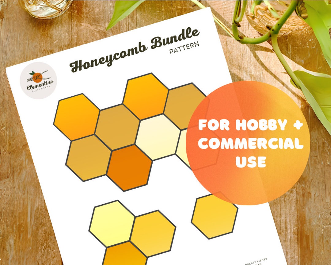 Stained Glass Pattern // DIGITAL DOWNLOAD - Honeycomb Bundle Bee - Etsy