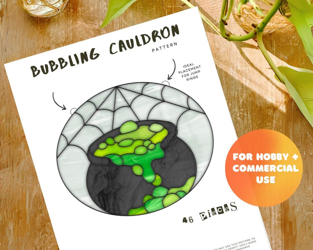 Bubbling Cauldron Stained Glass Pattern // DIGITAL DOWNLOAD - Etsy Canada