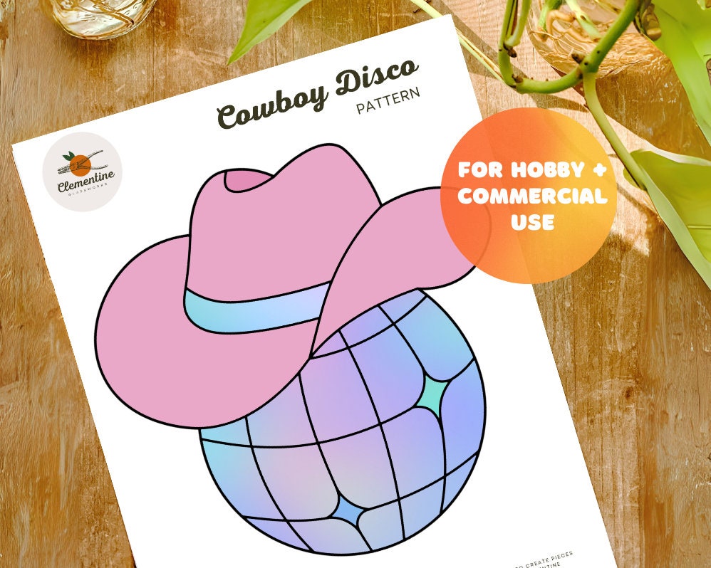 Stained Glass Cowboy Hat Pattern