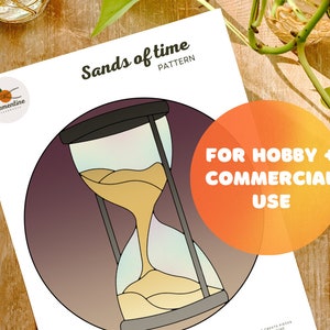 Stained Glass Pattern // DIGITAL DOWNLOAD - Sands of Time Hour Glass - Etsy