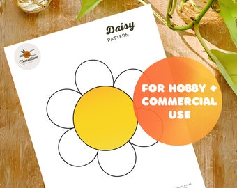 Daisy Stained Glass Pattern Intermedium. Digital PDF File for Instant ...