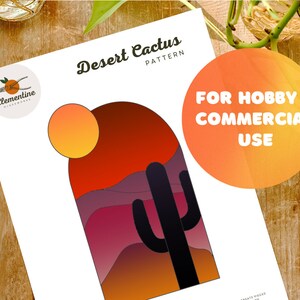 Desert Cactus Stained Glass Pattern // Digital Download - Etsy