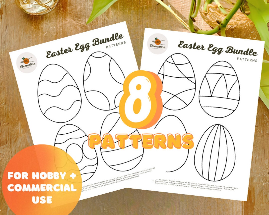 Stained Glass Pattern // DIGITAL DOWNLOAD - Easter Egg Bundle - Etsy