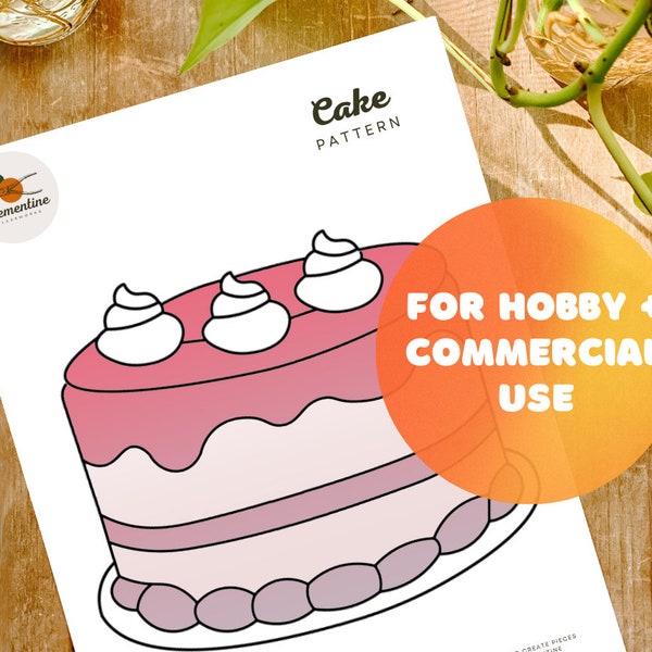 Stained Glass Cake Pattern - Etsy