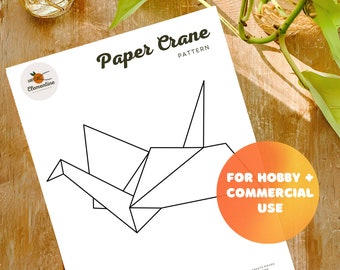 Easy Origami Crane Stained Glass Pattern, Stain Glass Origami Crane PDF ...