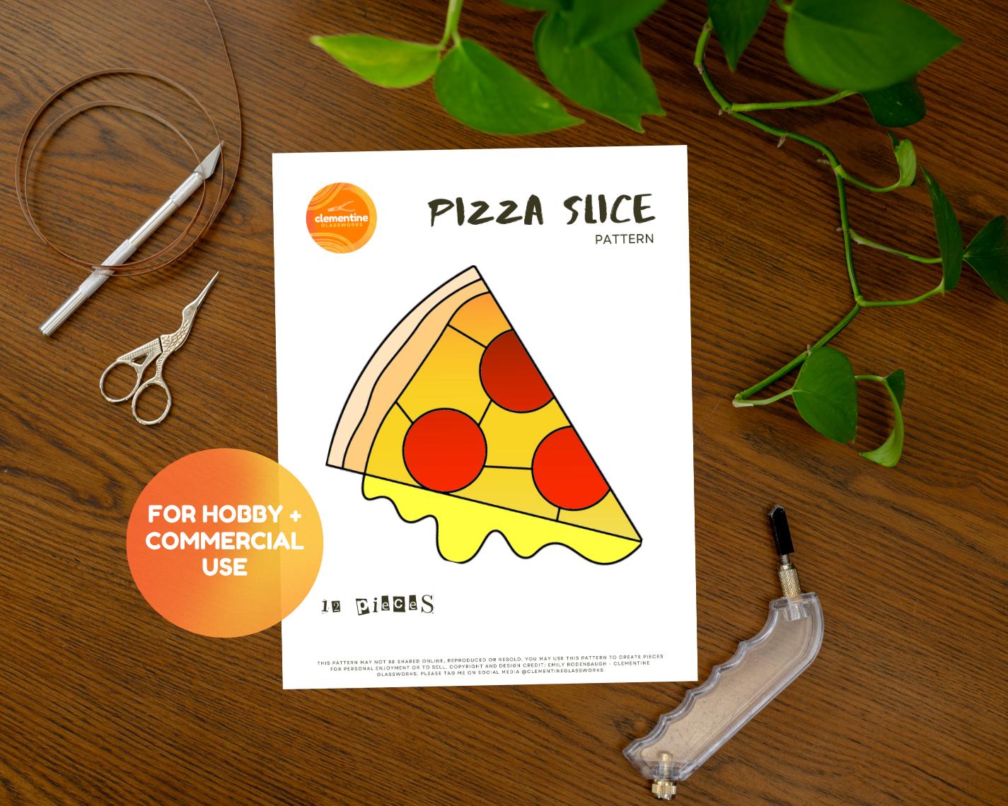 Pizza Slice Stained Glass Pattern // DIGITAL DOWNLOAD - Etsy
