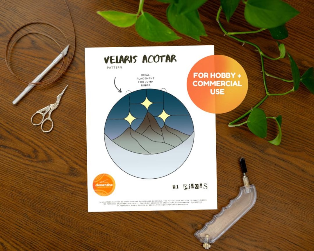 ACOTAR Velaris Stained Glass Pattern // DIGITAL DOWNLOAD - Etsy