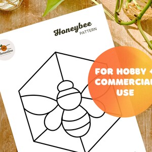 Honeybee Stained Glass Pattern // DIGITAL DOWNLOAD - Etsy