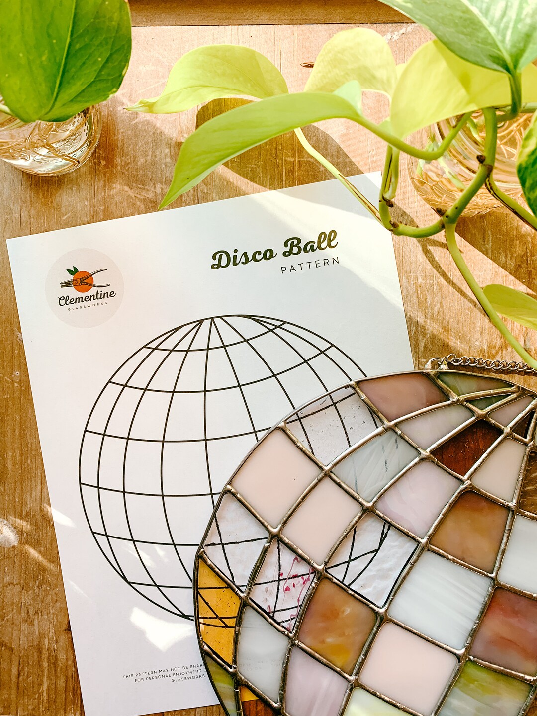 Disco Ball Stained Glass Pattern // Digital Download - Etsy Australia