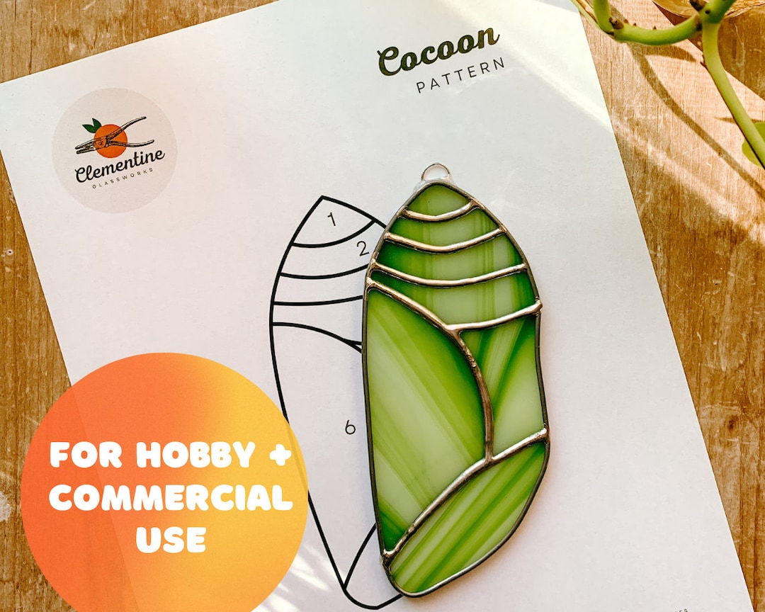 Stained Glass Pattern // DIGITAL DOWNLOAD - Cocoon Monarch Butterfly - Etsy