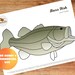 Stained Glass Pattern // DIGITAL DOWNLOAD Bass Fish - Etsy