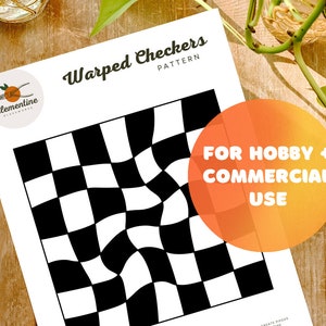 Warped Checkers Stained Glass Pattern // DIGITAL DOWNLOAD - Etsy