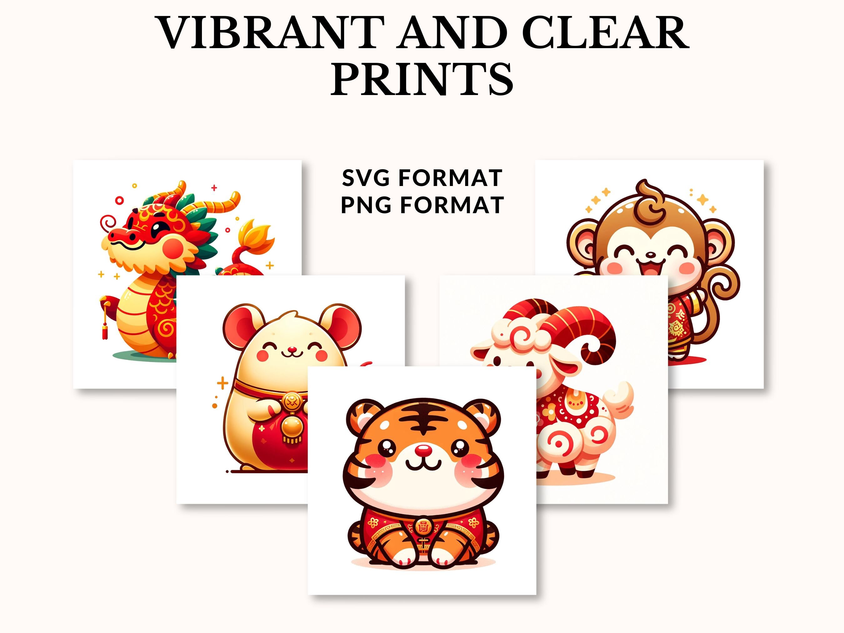 Chinese Zodiac Clipart Watercolor - 12 Animal Signs | Zodiac Signs ...