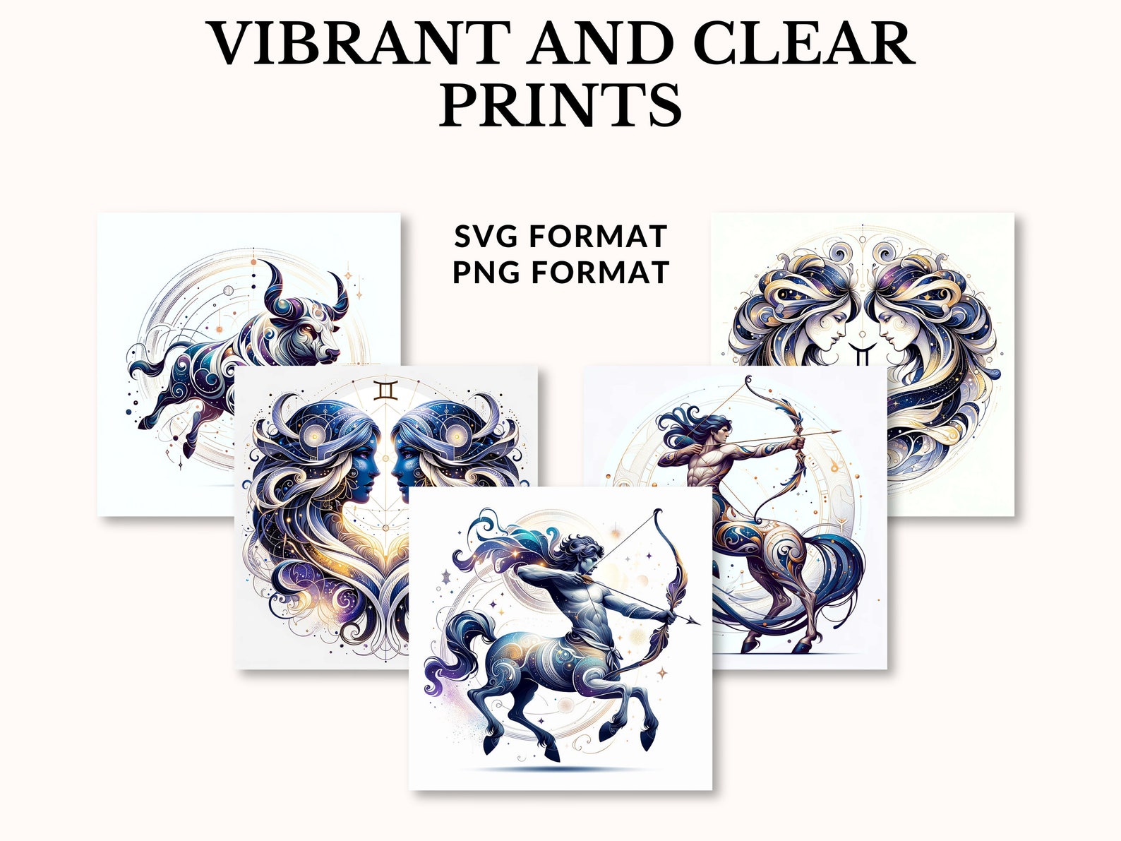 Zodiac Clipart, Horoscope Clipart, Zodiac Signs Design, Celestial ...