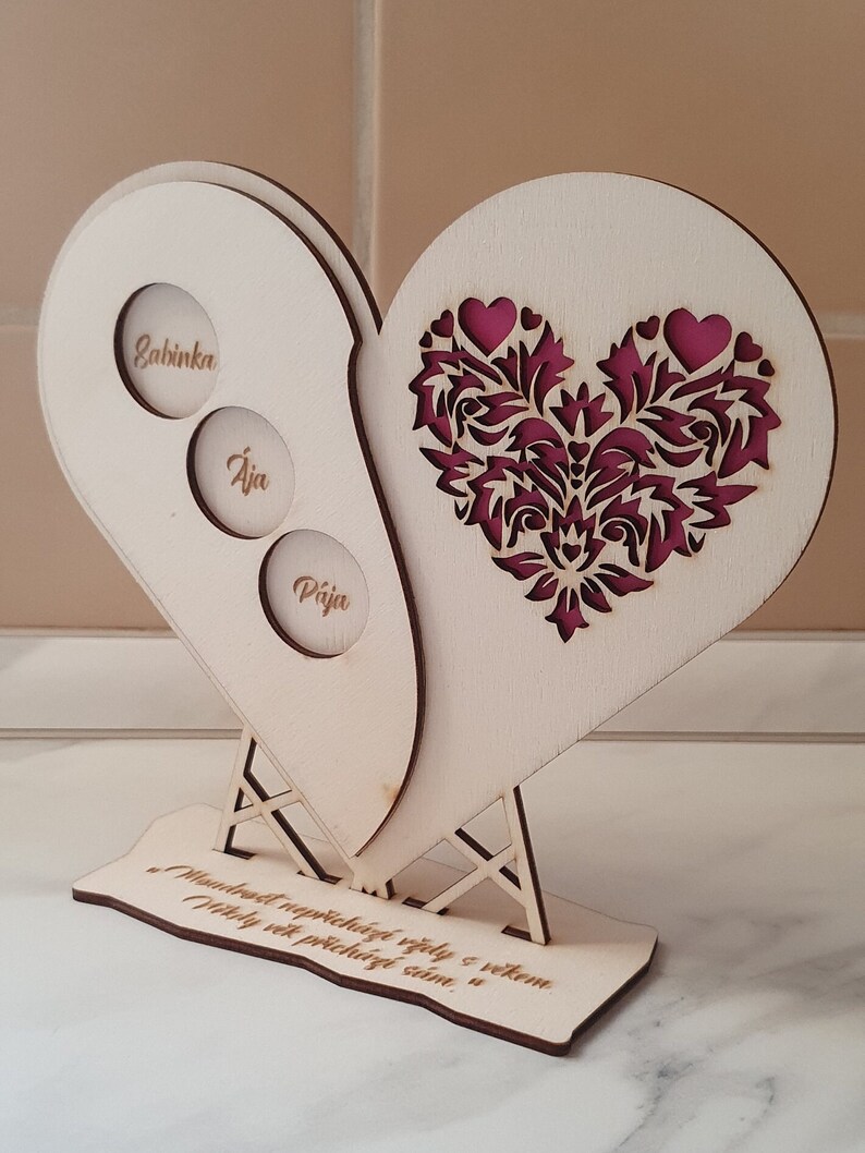 Layered Heart With Stand - Etsy