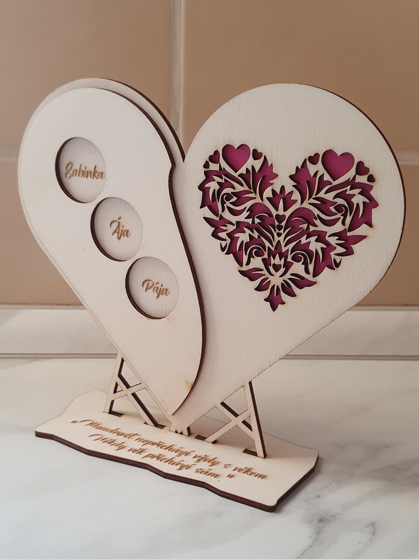 Layered Heart With Stand - Etsy